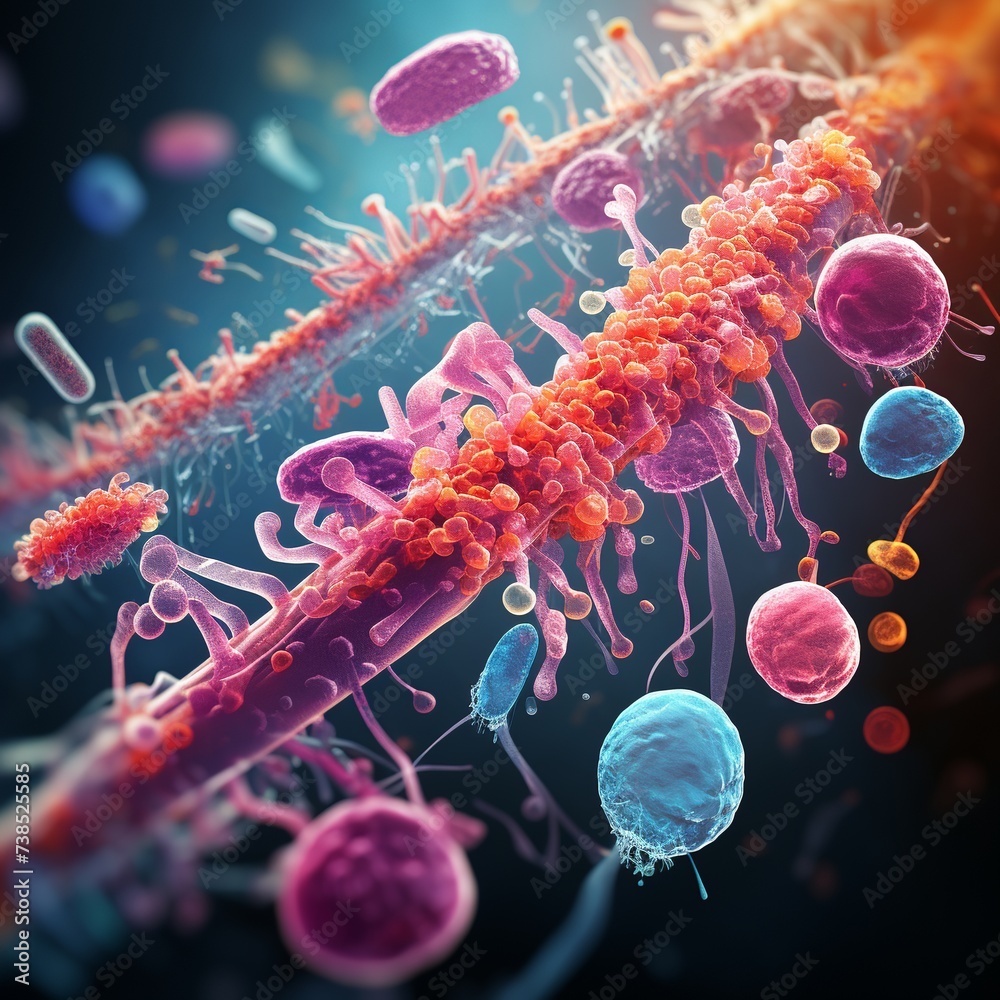 The anatomical structure of a Basil bacterial cell when magnified using ...