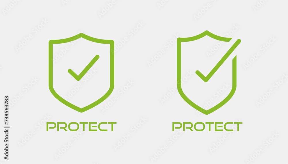 security shield icons, security shields logotypes with check mark and ... security shield icons, security shields logotypes with check mark and ...