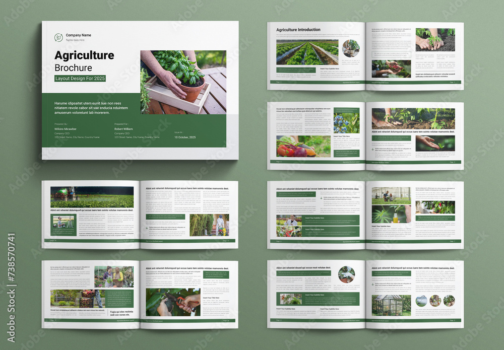Modelo de Agriculture Brochure Layout Design Template Landscape do ...