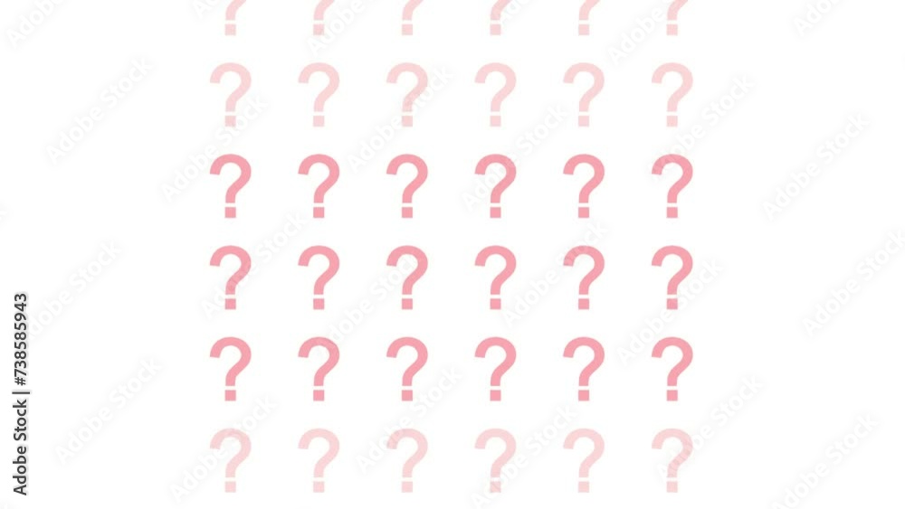 Question mark large size cone effect particle element on the green ...