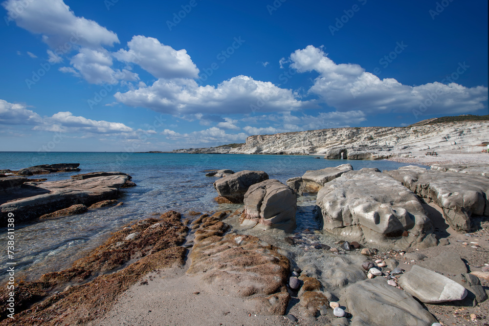 Turkey - Izmir -Çeşme District; Delikli Bay beach, one of the beautiful ...