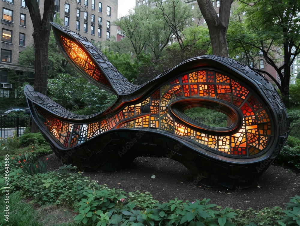 Eco art installations in public spaces made from reclaimed materials ...