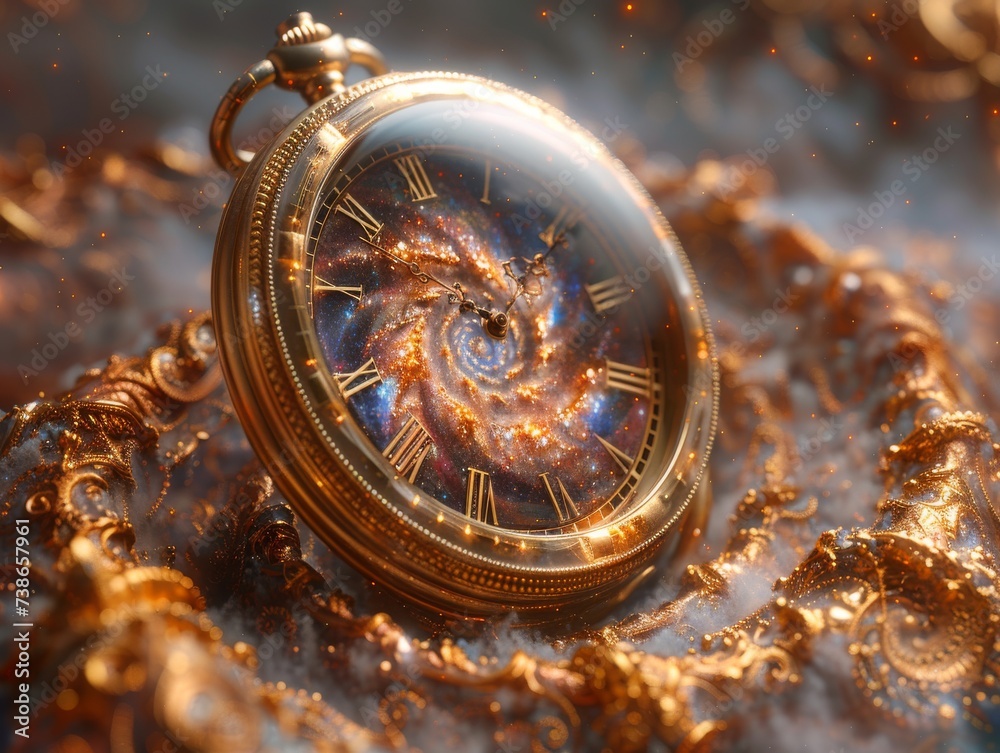 Time travelers pocket watch opening wormholes historical landscapes ...