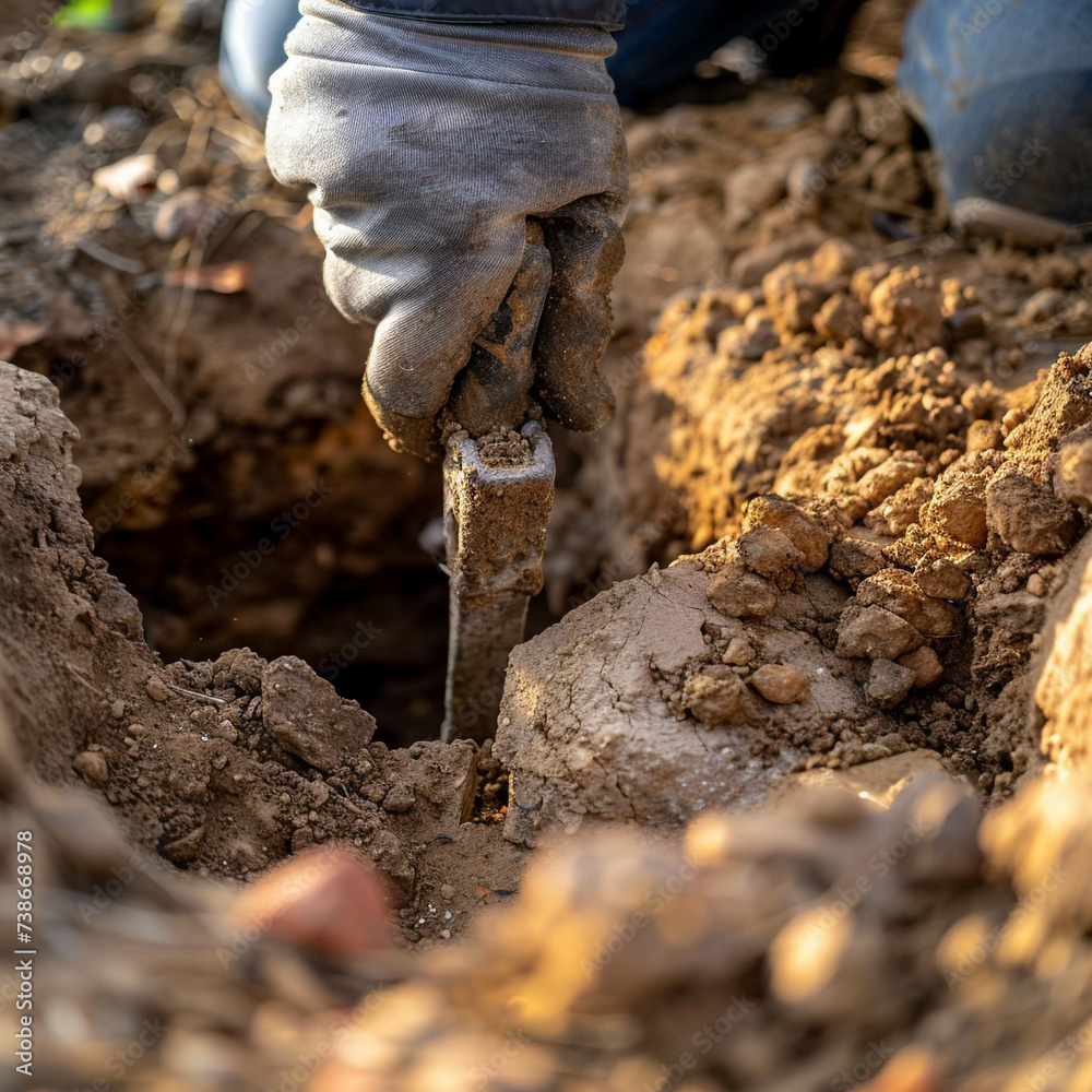 Ancestral heritage site excavation where hidden artefacts of past ...