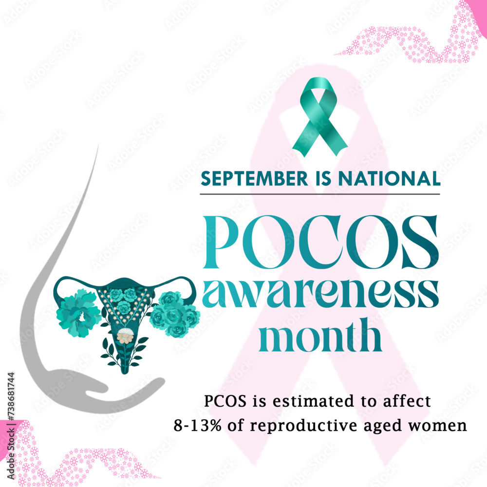 Illustration of a vibrant vector background promoting Polycystic Ovary ...