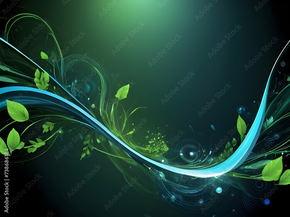 background image with modern technology style green and blue colors ...