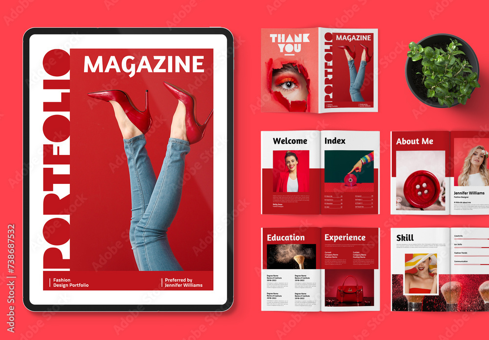 Fashion Portfolio Magazine Template Stock Template | Adobe Stock
