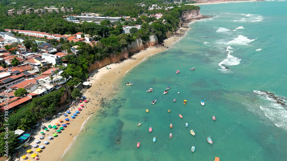 Praia da Pipa (Pipa Beach), Brazil. Praia de Pipa is an idyllic beach ...