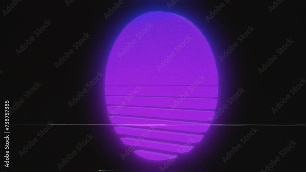 Retro background futuristic sunset 1980s style. Digital retro cyber ...