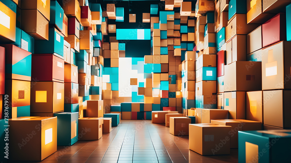 Explore a digital aesthetic by designing a background composed of ...
