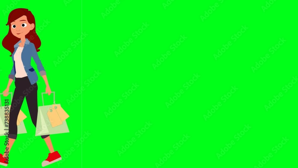 Animated young women enjoying shopping trip. Holding shopping bags and ...