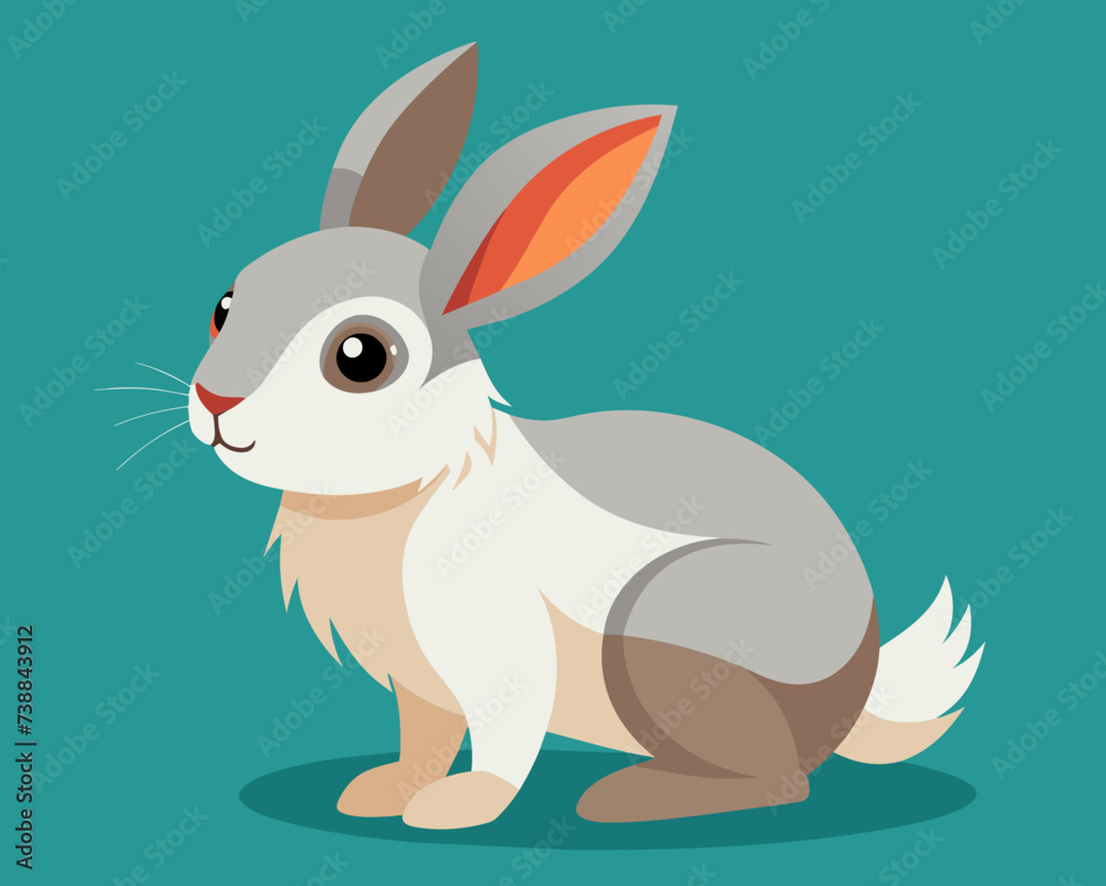 rabbit bunny coney cony hare lagomorph lapin animal pet vector ...