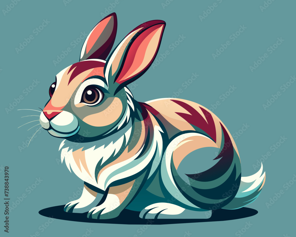 rabbit bunny coney cony hare lagomorph lapin animal pet vector ...