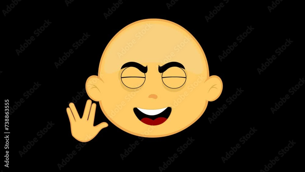 video animation illustration emoticon yellow face character happy ...