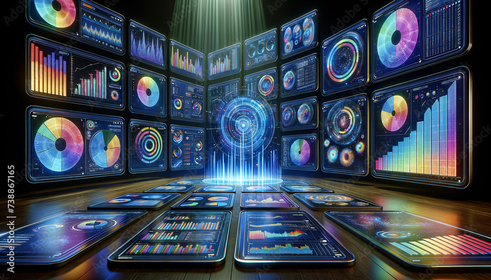 Cutting-edge BI Dashboard: Immersive, Vibrant Data Visualization ...