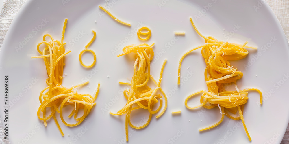 Text lie made from 3 d letters shaped spaghetti on white background ...