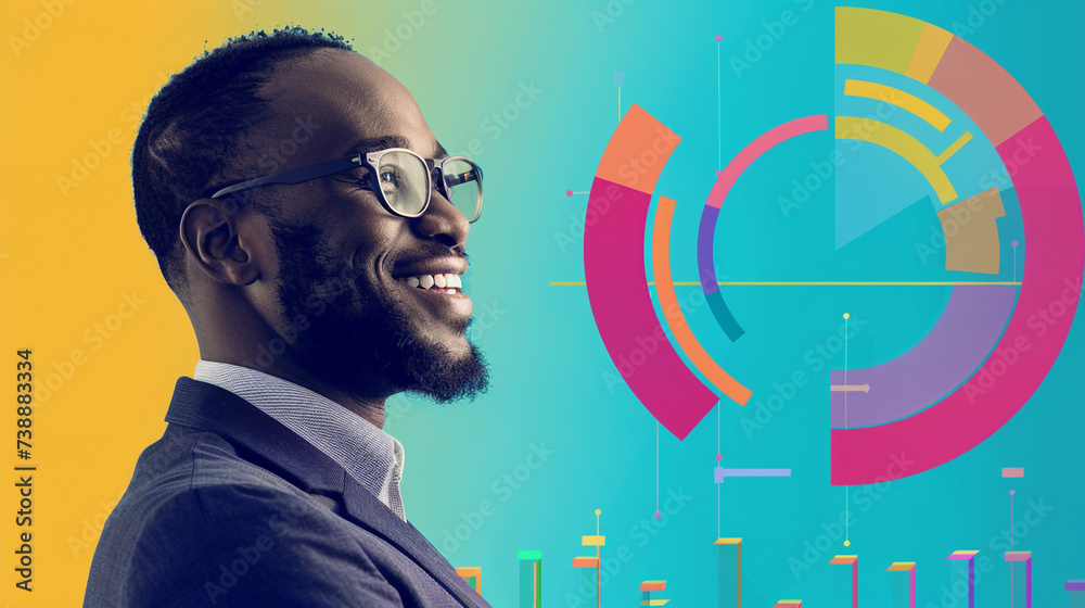 Prospering Endeavor: Successful Entrepreneur Studying Business Diagram ...