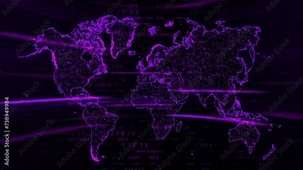 Vidéo Stock Digital Earth Map Animation: Seamless loop of a rotating ...