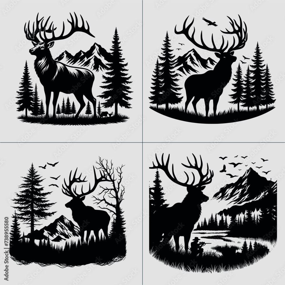 Big Buck, Whitetail Deer , Deer Hunting, Hunting SVG, Whitetail Buck ...