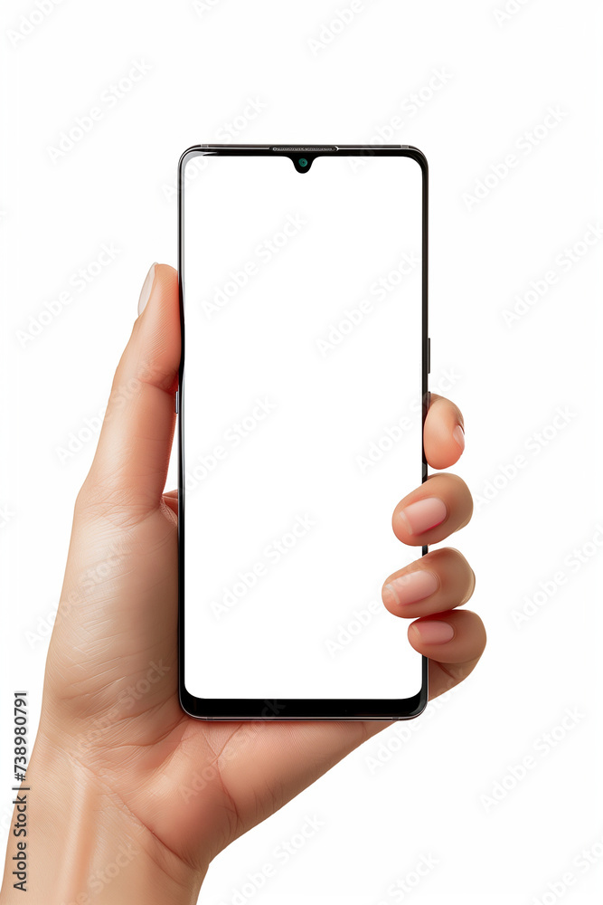 smartphone with transparent screen PNG. White background. ideal for ...
