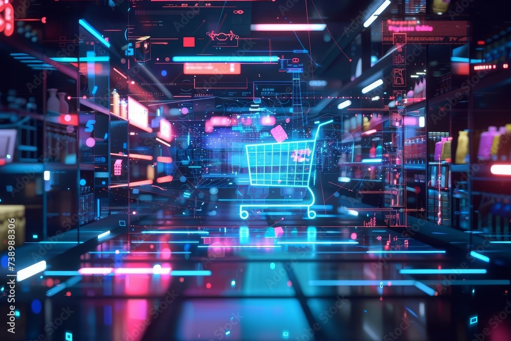 Artistic generative ai illustration capturing the essence of online ...