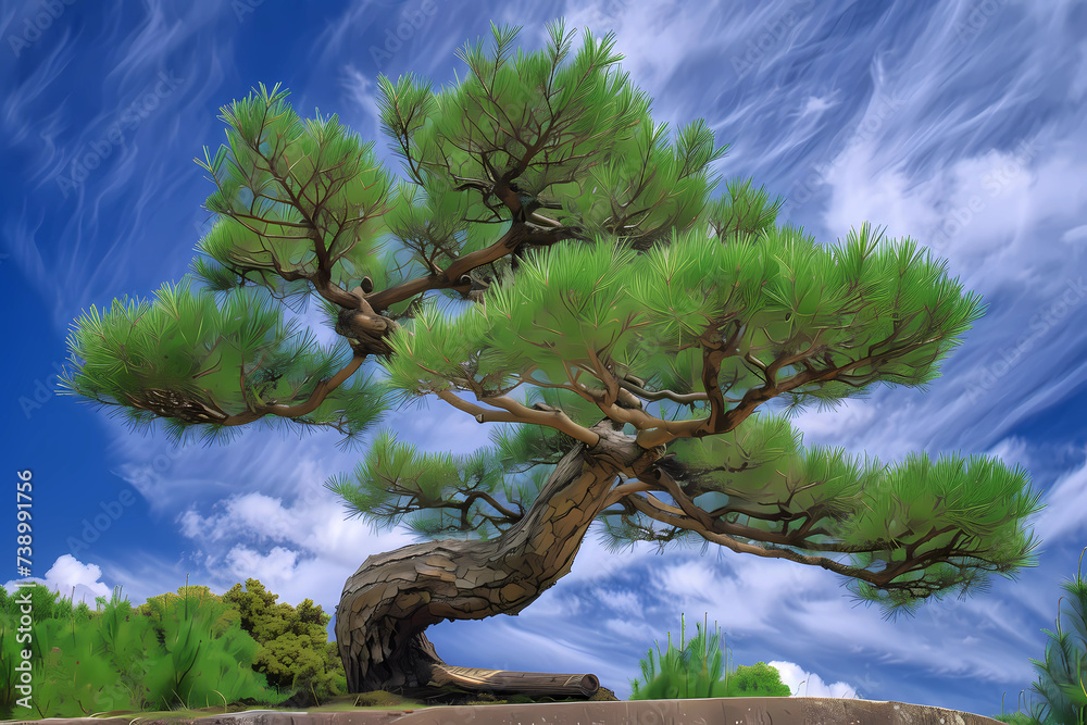 Japanese black pine (Pinus thunbergii) - Japan - Japanese black pines ...