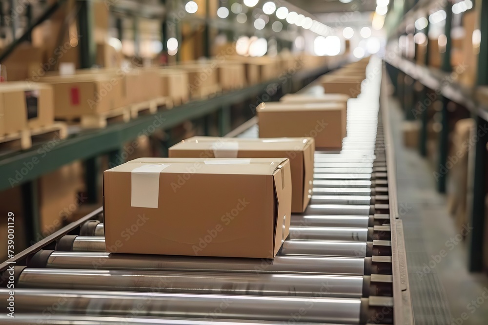 Parcel delivery concept Efficiency in logistics Streamlined ...