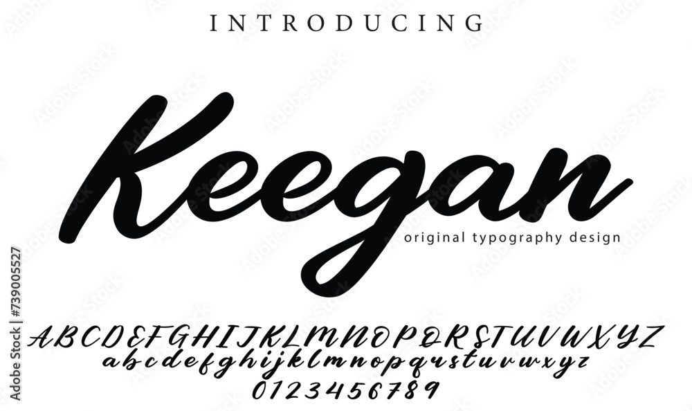 Keegan Font Stylish brush painted an uppercase vector letters, alphabet ...