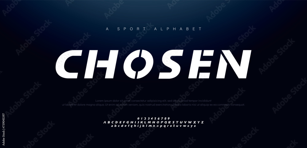 Chosen Minimal modern alphabet fonts. Typography minimalist urban ...