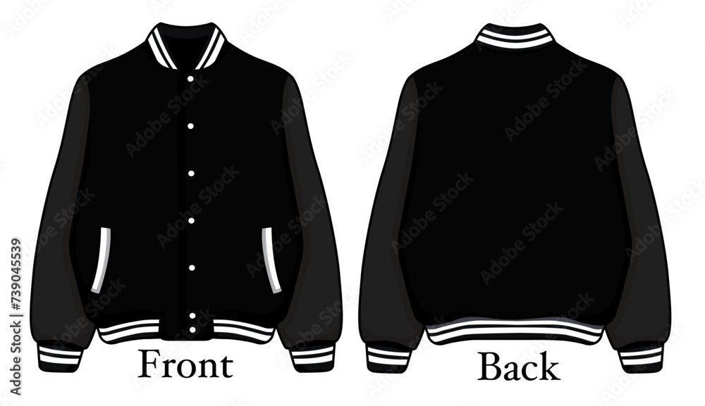 Front back varsity mock up design, which can be edited as needed in ...