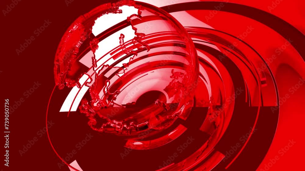Global earth map rotating digital world breaking news Studio Background ...