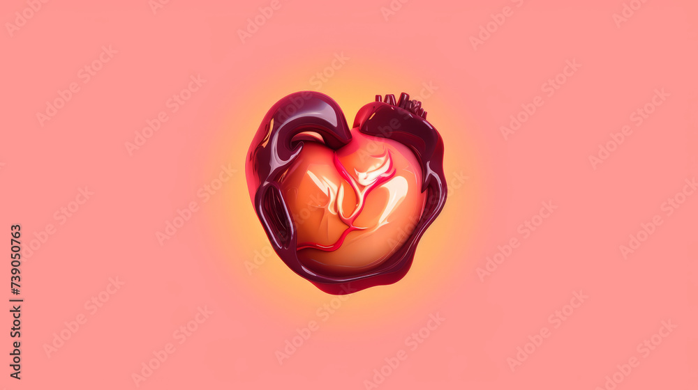 fetus heart shape womb graphic pregnancy embryo science accurate foetus ...