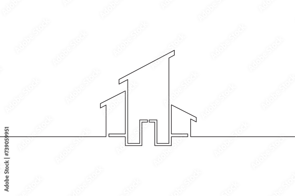 Minimal house logo design. Building structure symbol. Construction of ...