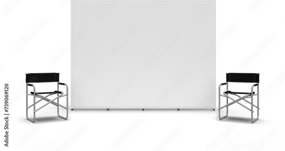 Exhibition Wall Banner Cloth Straight Media Banner with a Director's ...