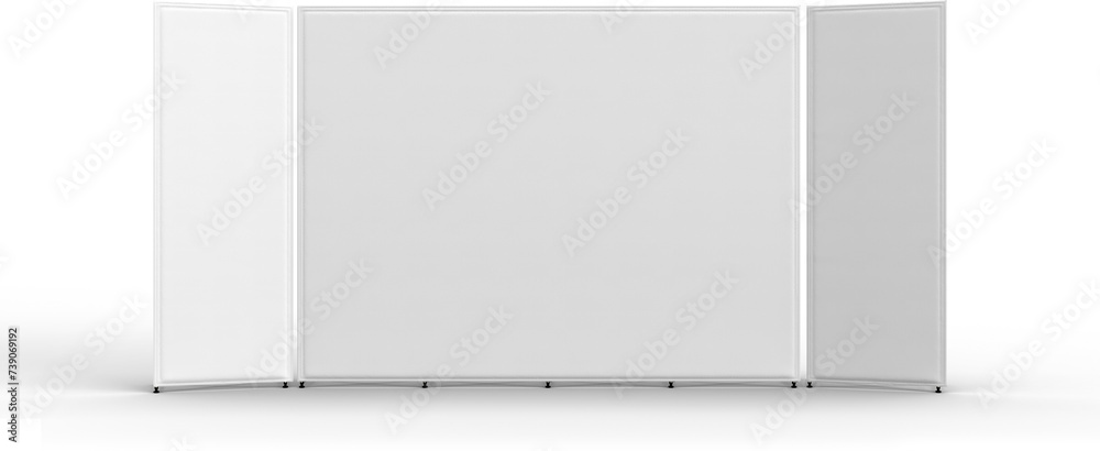 2ft x 6ft and 9ft x 6ft Media Display Walls side by side 3d rendered ...