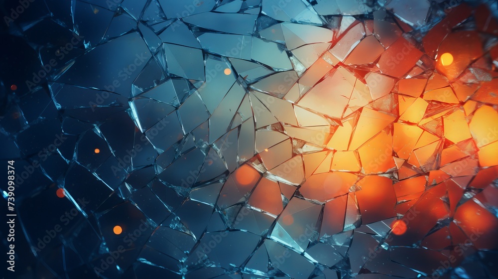 Fractured background. Blur lens flare. Dark shattered distressed dirty ...