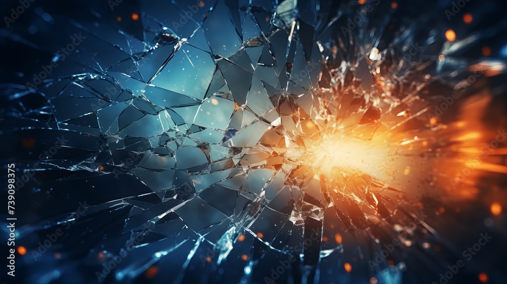 Fractured background. Blur lens flare. Dark shattered distressed dirty ...