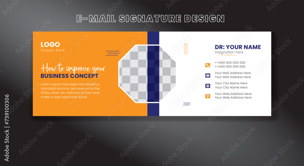 Free vector email signatre and proffesonal social media cover & email ...