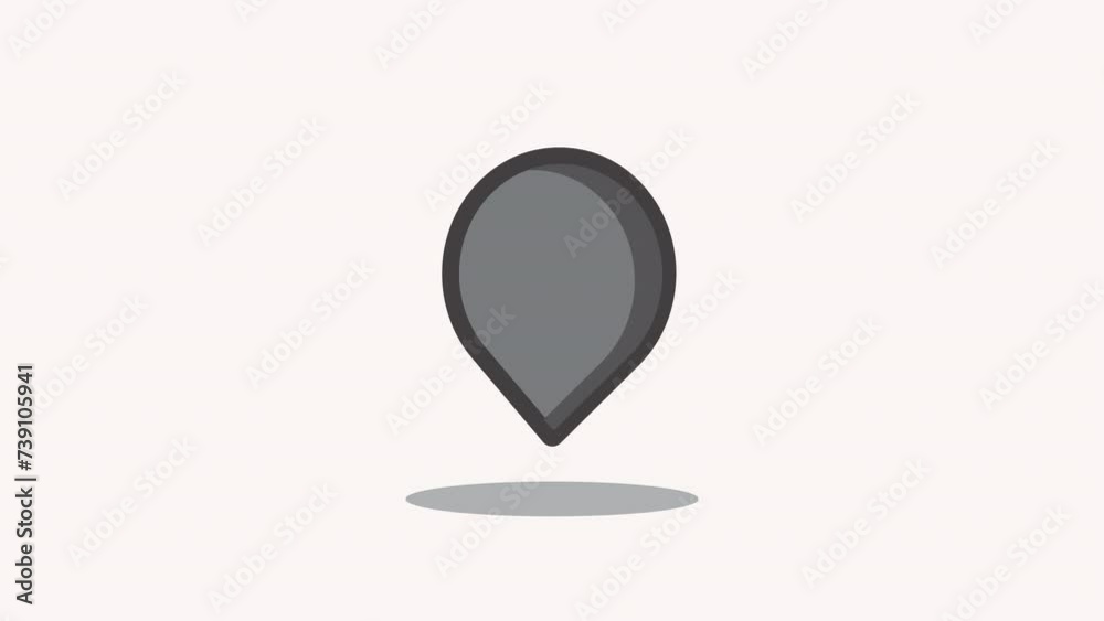 Animated of Black marker icon with shadow suitable for design projects ...