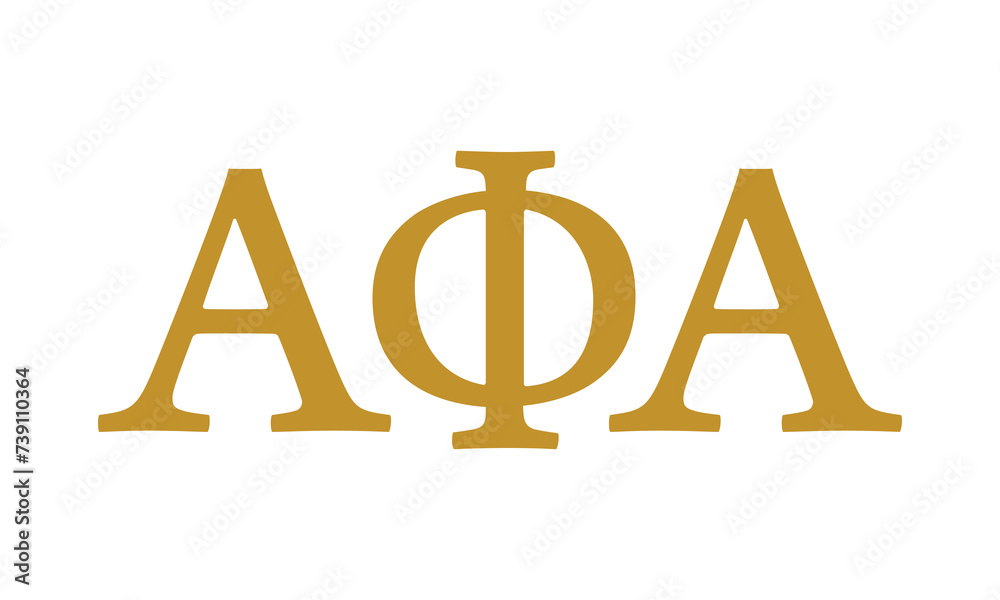 Alpha Phi Alpha greek letter, ΑΦΑ greek letters, ΑΦΑ Stock Vector ...