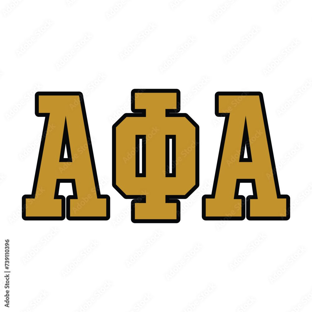 Alpha Phi Alpha greek letter, ΑΦΑ greek letters, ΑΦΑ Stock Vector ...