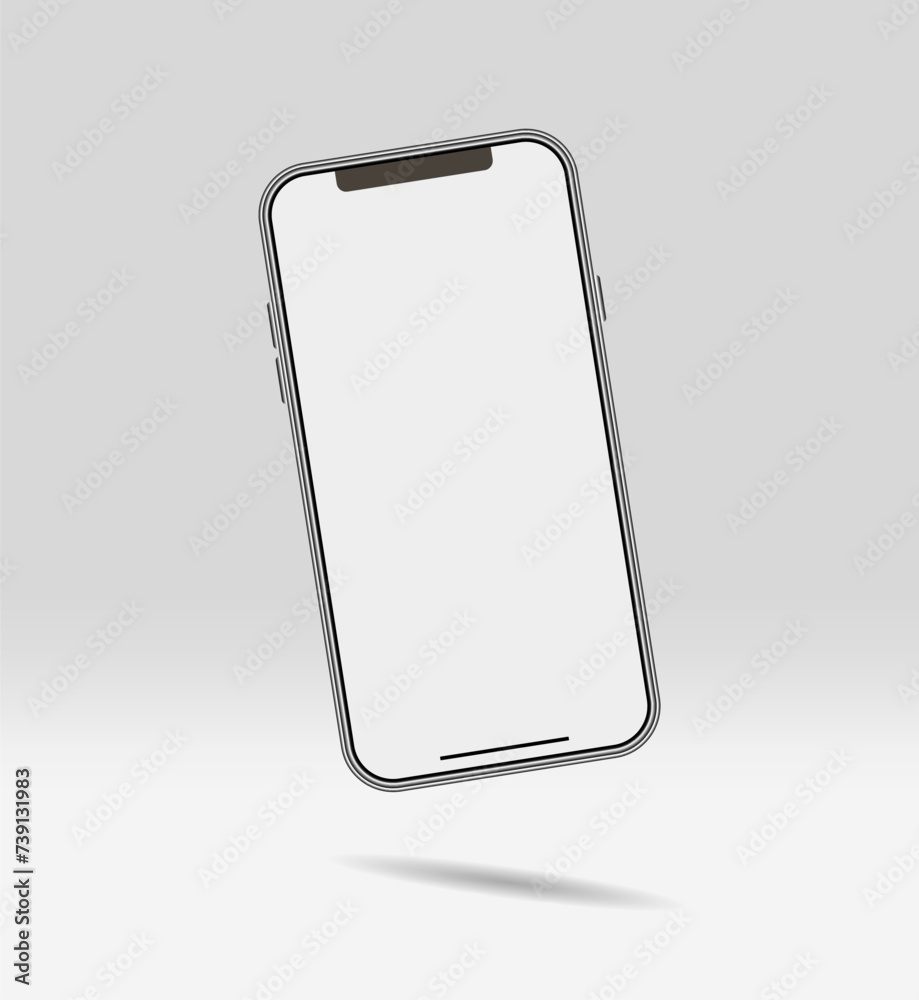 The layout of a realistic smartphone, a template for the design. 3d ...