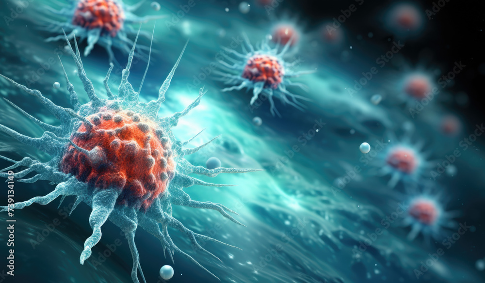 Cell division under a microscope. Cloning Cells. Cell mitosis Stock ...