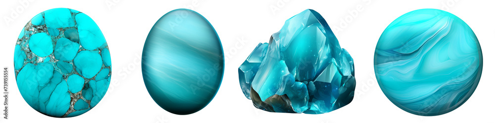 Sky Blue Turquoise Gemstone clipart collection, vector, icons isolated ...
