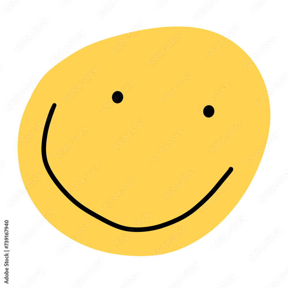 Yellow Smiley Face Emoji Icon Cartoon illustration Stock Illustration ...