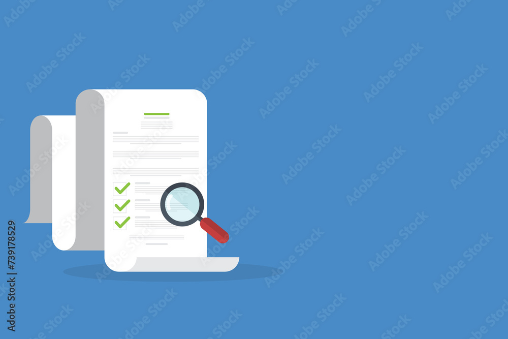 Document inspection or assessment evaluation on laptop computer ...