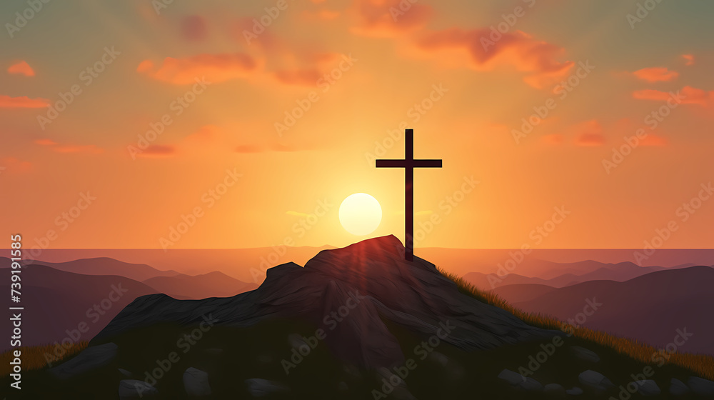 Poster The Holy Cross symbolizes the death and resurrection of Jesus Christ – Wall Art | UkPosters