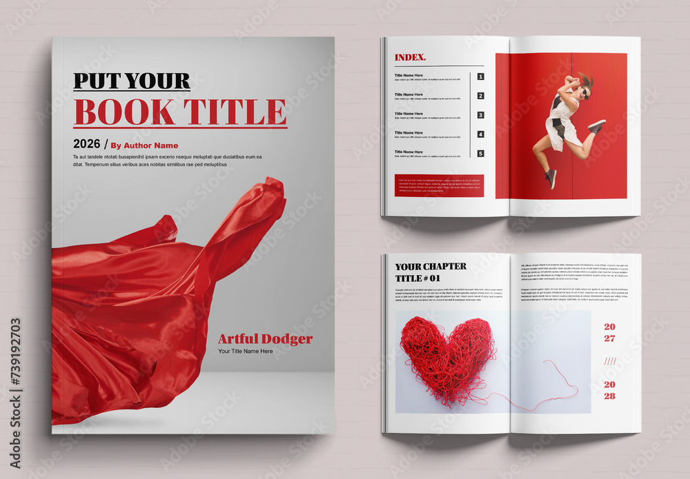 Book Title Here Design Template Stock Template | Adobe Stock