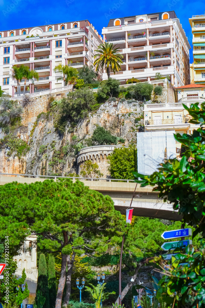 Principality of Monaco, Monaco, 13.2.2024: View of the city in Monaco ...