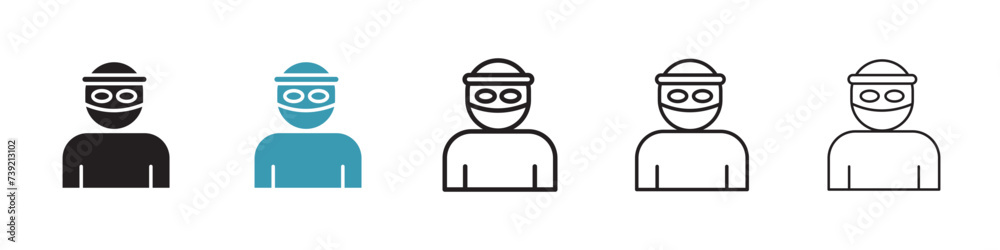 Vetor de Theft Prevention Vector Icon Set. Burglary Deterrent Vector ...